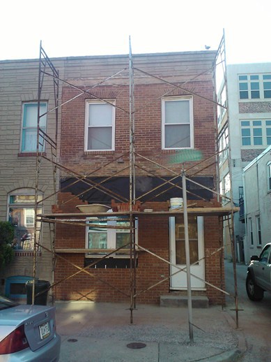 Removing Formstone and Building a Brick Facade Baltimore