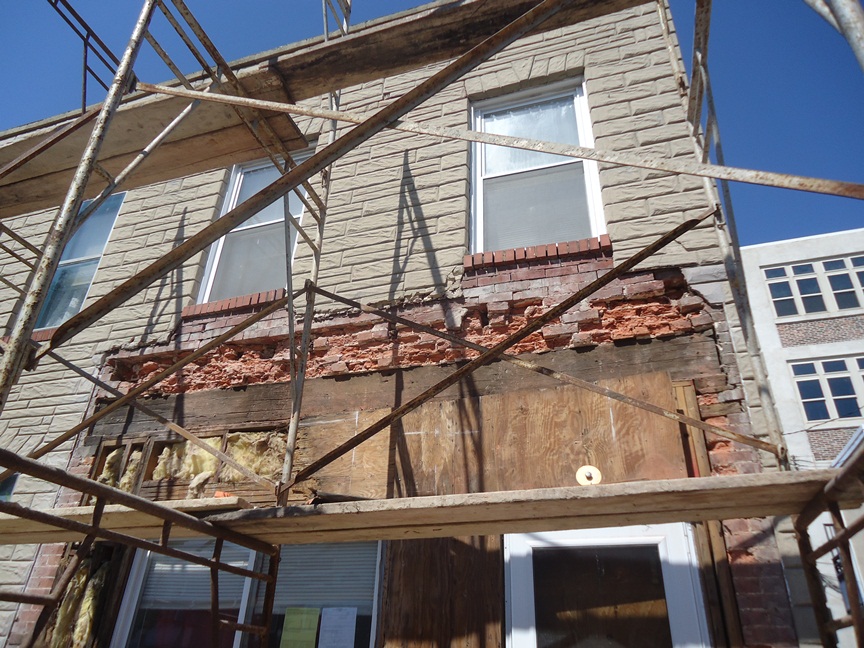 Removing Formstone and Building a Brick Facade Baltimore