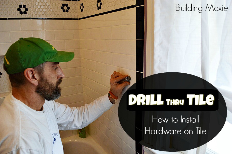 Installing Bath Hardware in Tile :: Vintage Tie Back Edition