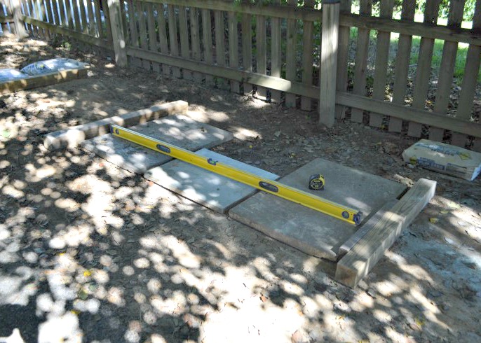 Building a Trash Can Pad :: Another Landscape Challenge Solved